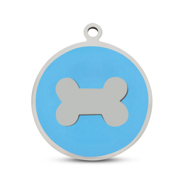 Pet Tag | Light Blue Bone in Stainless Steel With Enamel | Dog Tags ...