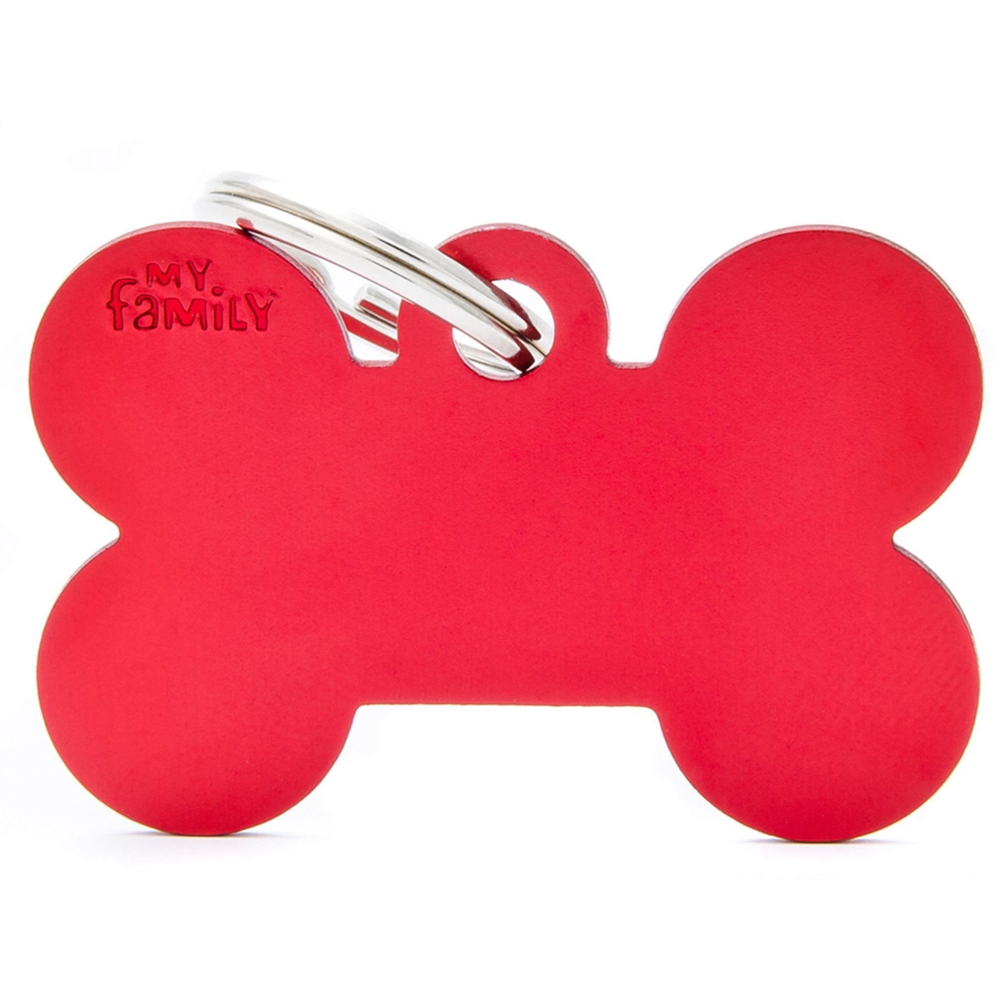 XL Aluminium Red Bone PET I.D TAG - Fetching Ware